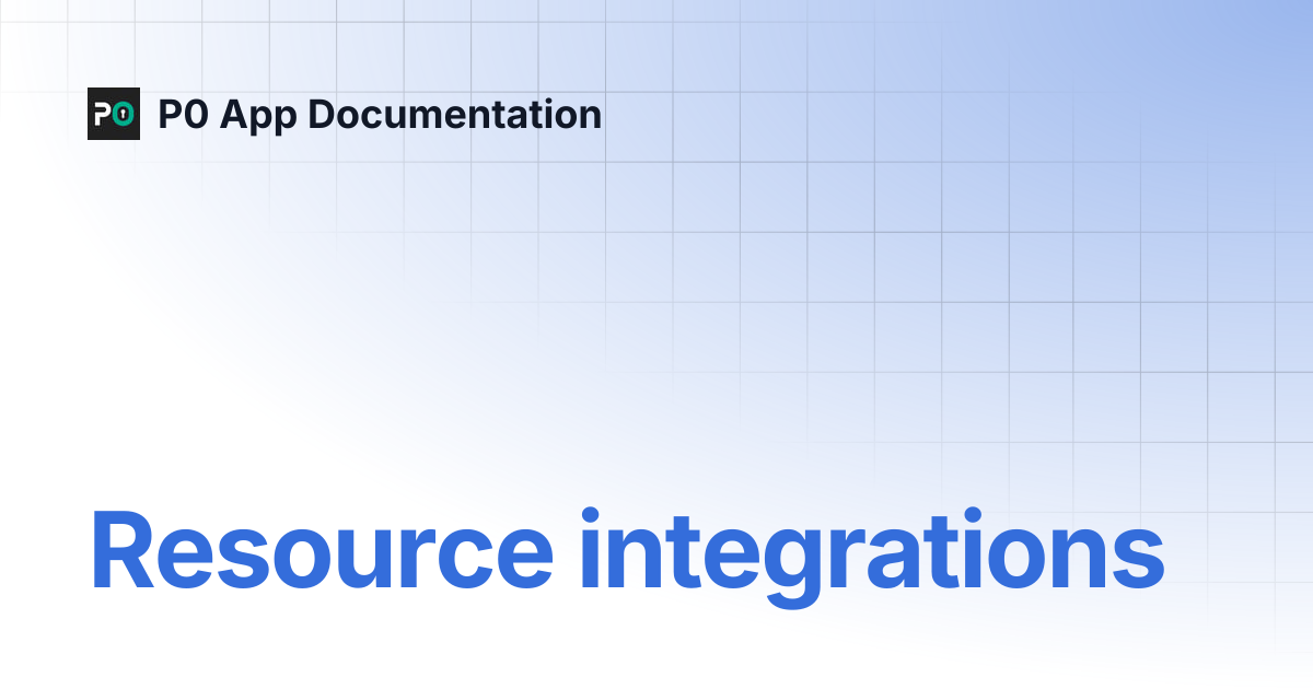 Resource Integrations P0 App Documentation